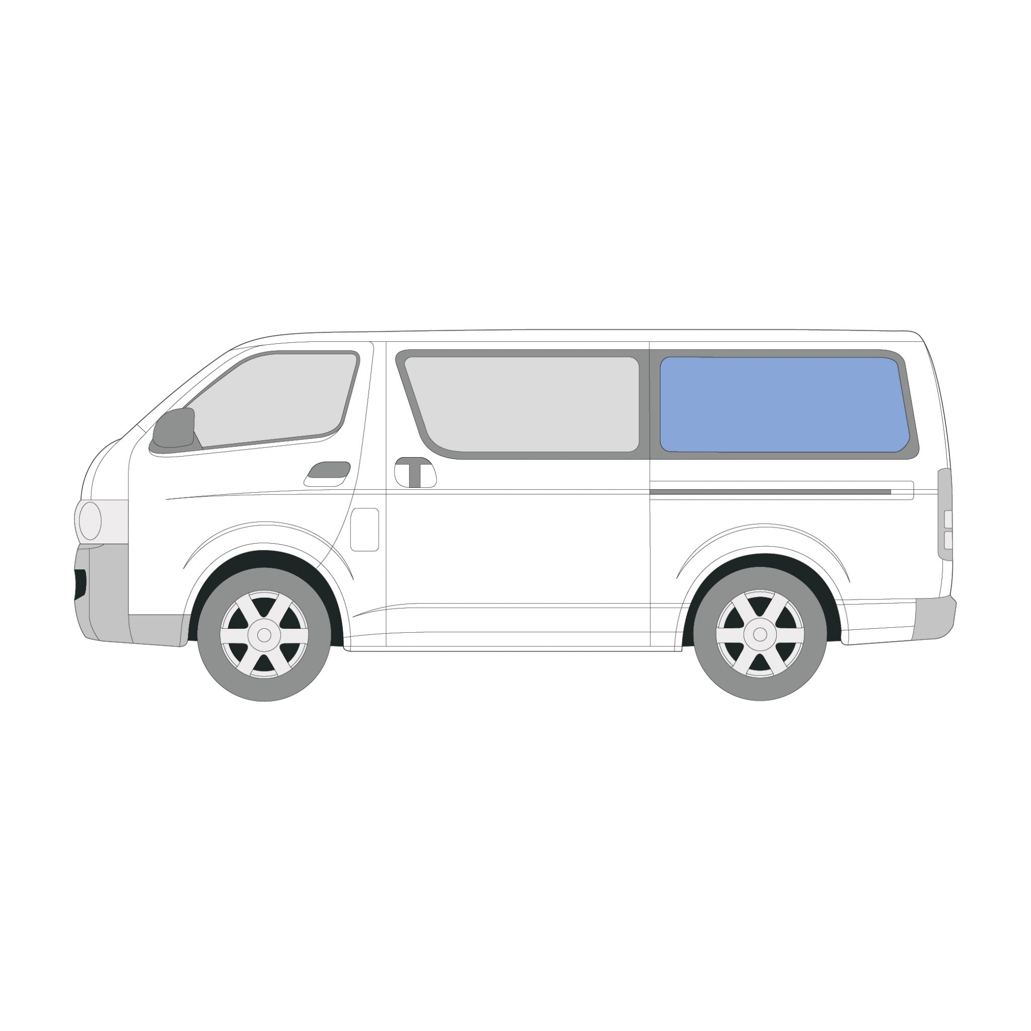 Bonded Half Sliding Window | Toyota Hiace | Emprise Global