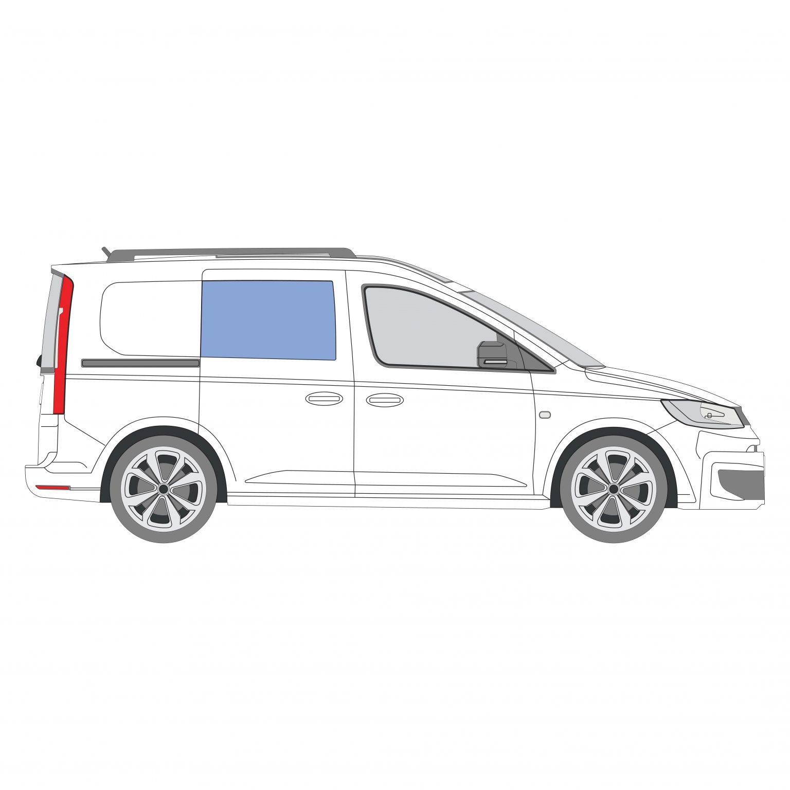 Volkswagen Caddy SWB 2021-on | Bonded Fixed Window – Front Right-Hand ...
