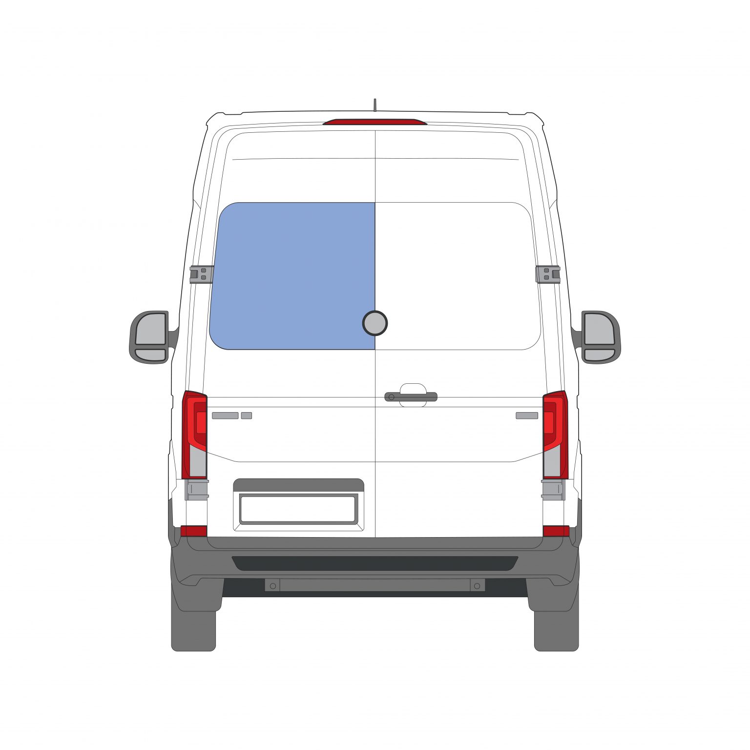 Volkswagen Crafter 2017on | Left-Hand Rear Barn Door Bonded Sliding ...